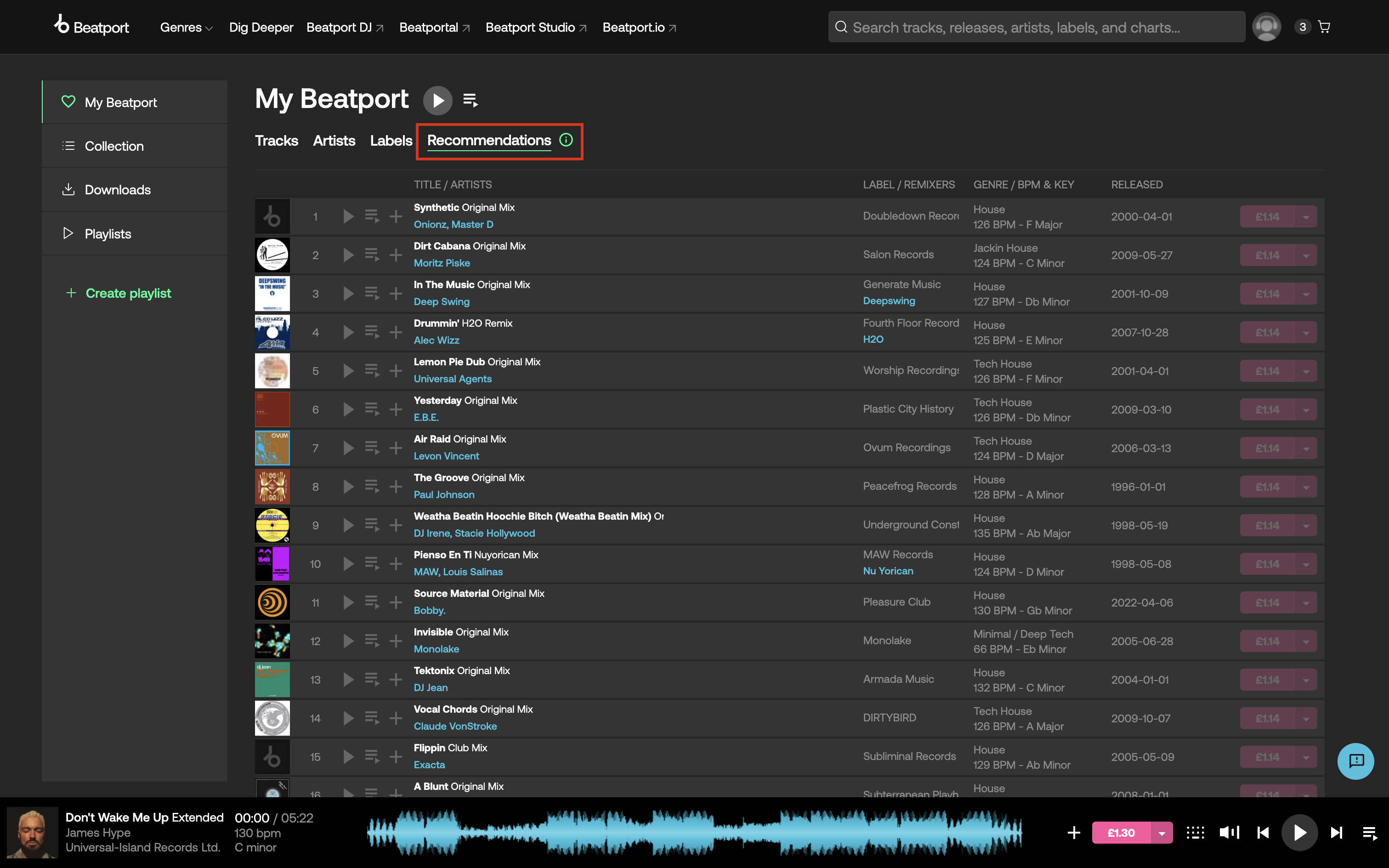 How do my track recommendations work? – Beatport Customer Support